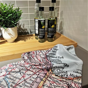 Michigan Map Tea Towel Michigan Kitchen Towel Michigan Dish Towel ...