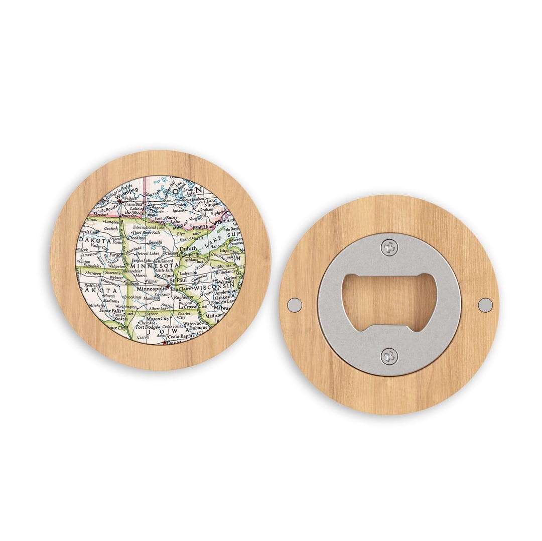 Minnesota Map Magnetic Bottle Opener - Minnesota Magnet - Minnesota ...