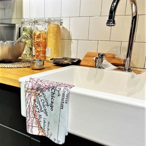 Michigan Map Tea Towel Michigan Kitchen Towel Michigan Dish Towel ...