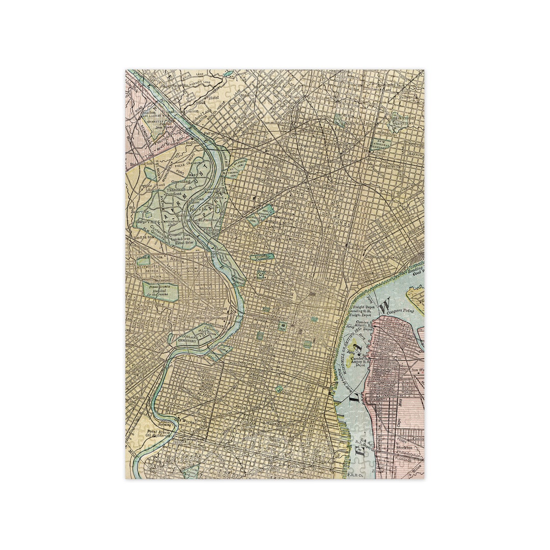 Philadelphia Pennsylvania Map Puzzle Philadelphia Puzzle Philadelphia ...