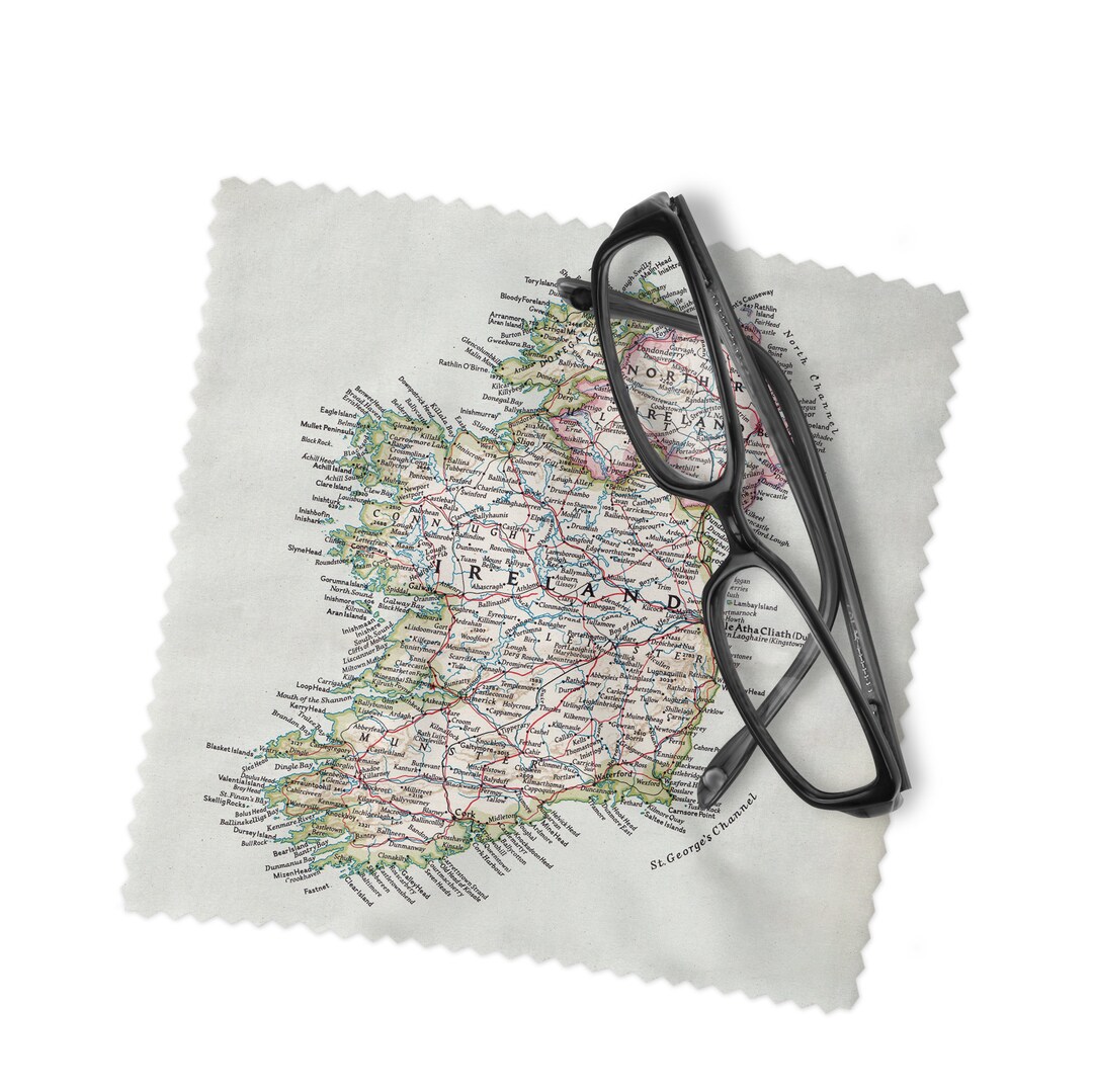 Ireland Map Microfiber Lens Cloth - Ireland Cleaning Cloth - Ireland ...