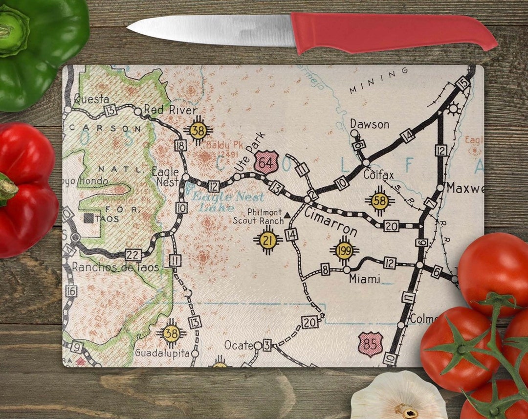 Philmont Scout Ranch Map Cutting Board Philmont Cheese Board Philmont ...