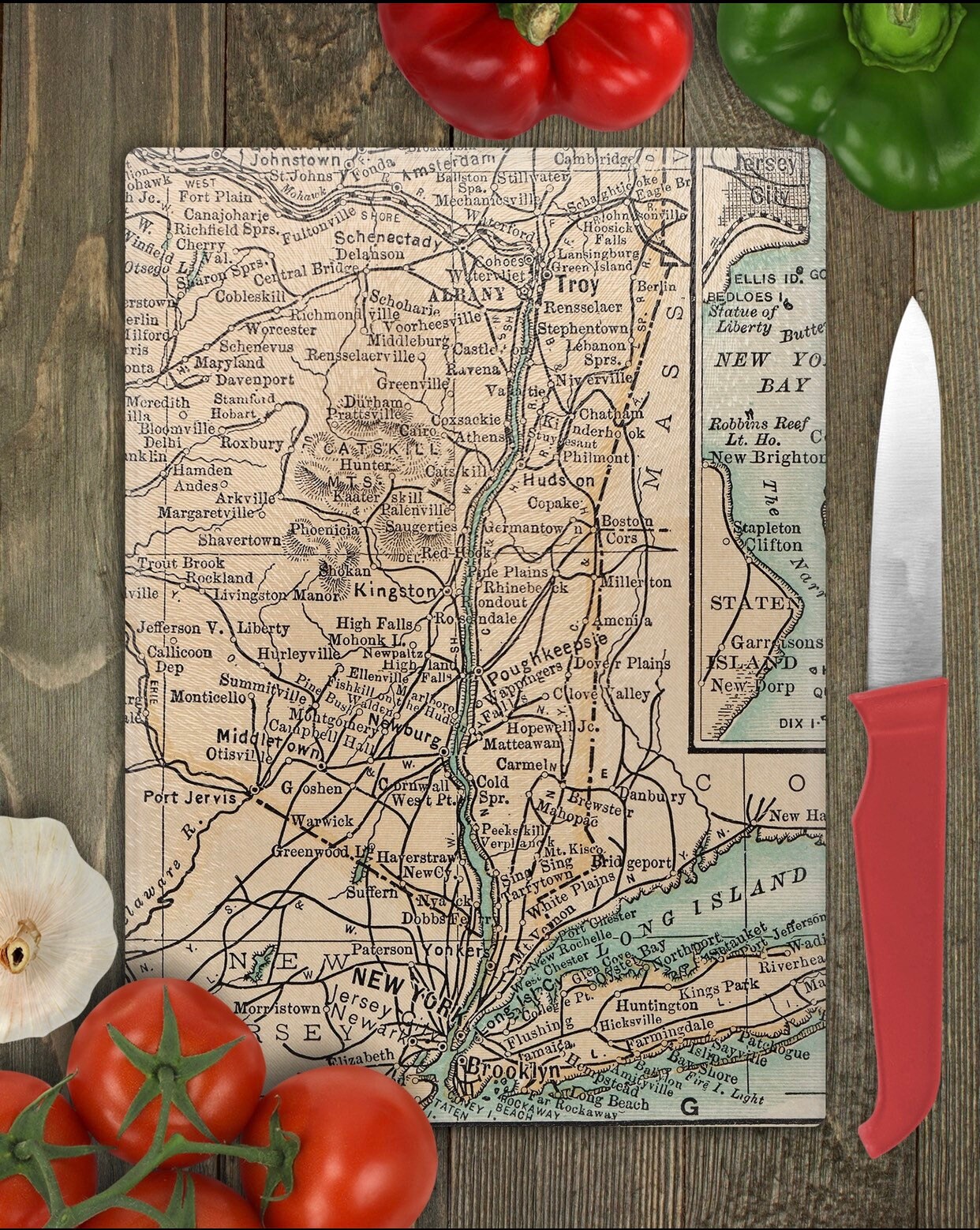 Hudson Valley Map Cutting Board Hudson Valley Map - Etsy