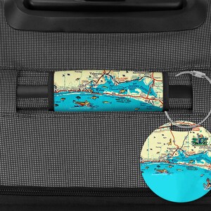Destin Florida Map Luggage Tag Destin Airport Tag Destin Suitcase Tag ...
