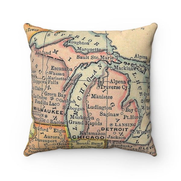 Michigan Pillow - Etsy