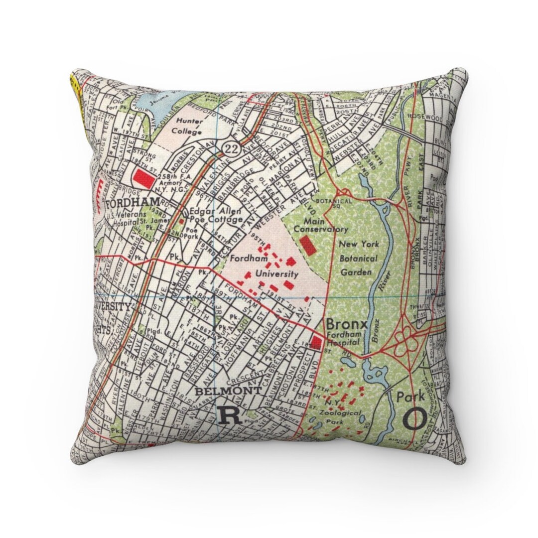 Fordham University Vintage Map Pillow Fordham University - Etsy