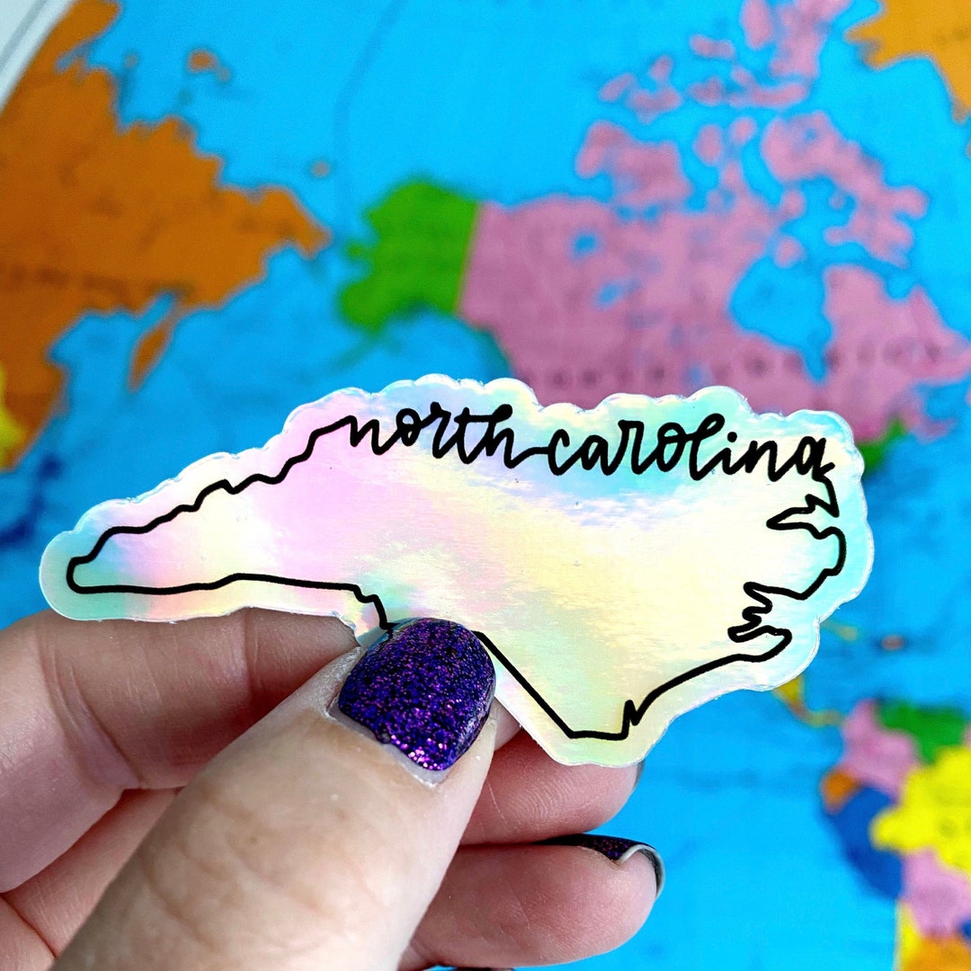 North Carolina Laptop Sticker - North Carolina Water Bottle Sticker ...