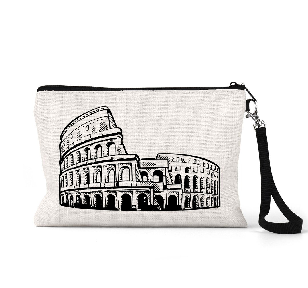 Rome Colosseum Map Pouch Colosseum Wristlet Colosseum Travel Pouch ...