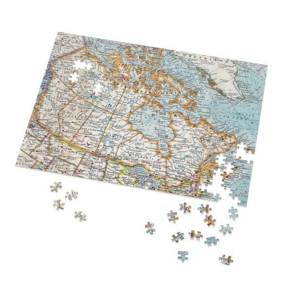 Canada Map Puzzle - Etsy