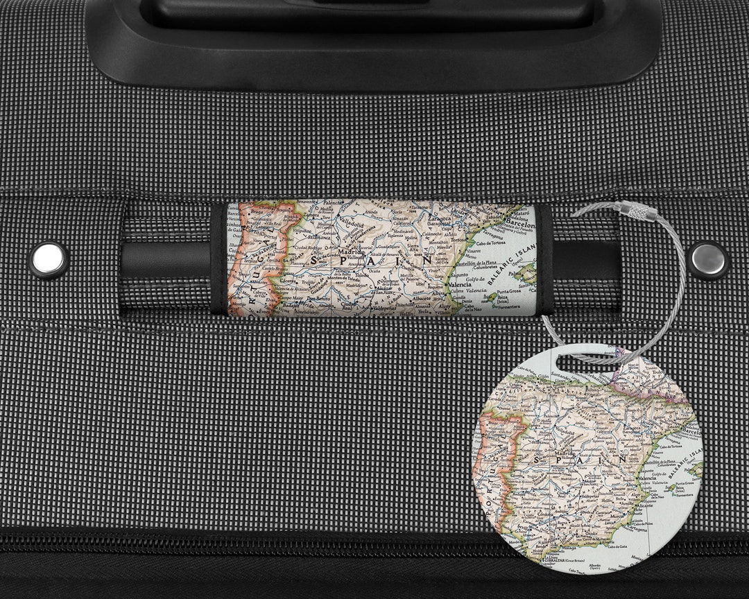 Spain Map Luggage Tag - Spain Map - Spain Airport Tag - Spain Suitcase ...