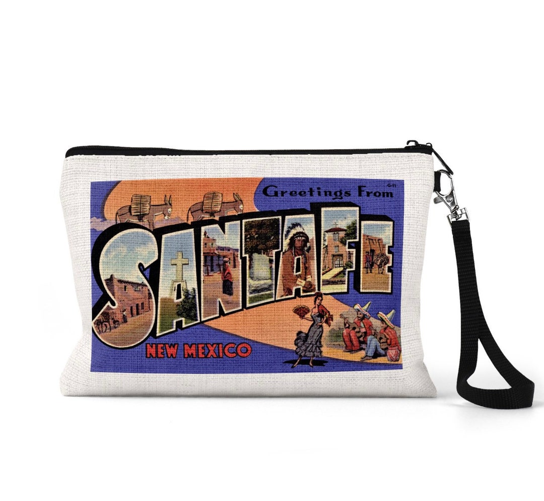 Santa Fe Travel Pouch - Santa Fe Bridesmaid Gift - Santa Fe Postcard ...