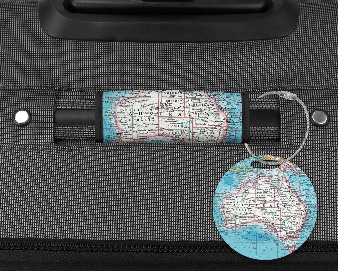 Australia Map Luggage Tag - Australia Vacation - Australia Airport Tag ...
