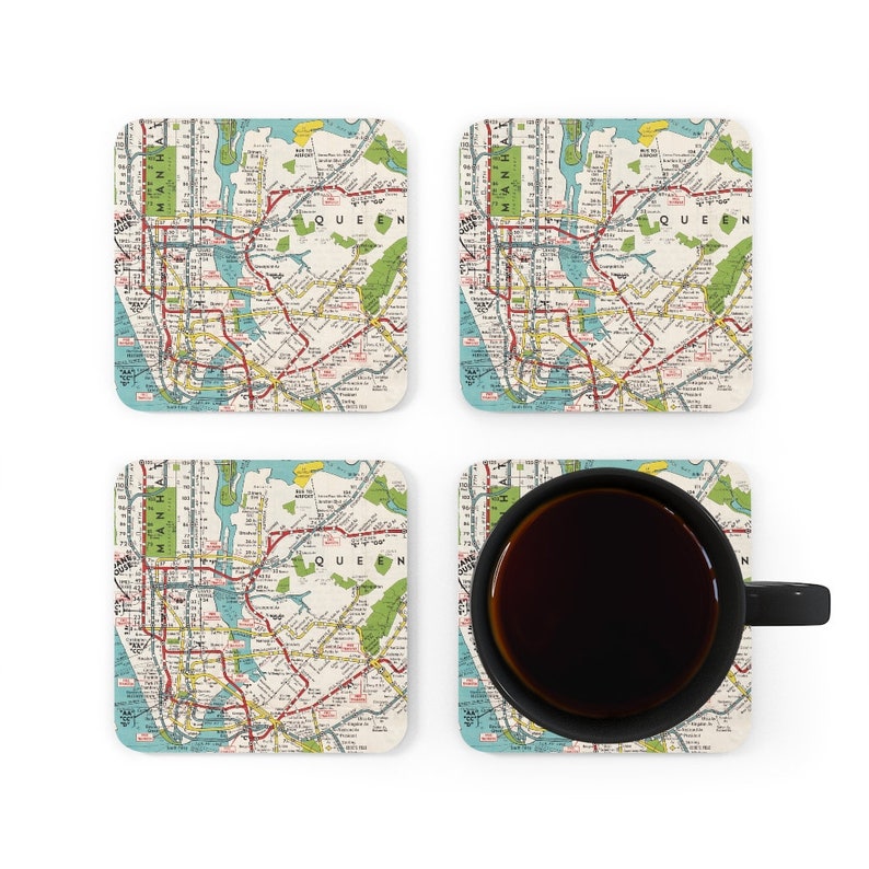 NYC Subway System Coaster Set NYC Subway Coasters New York | Etsy