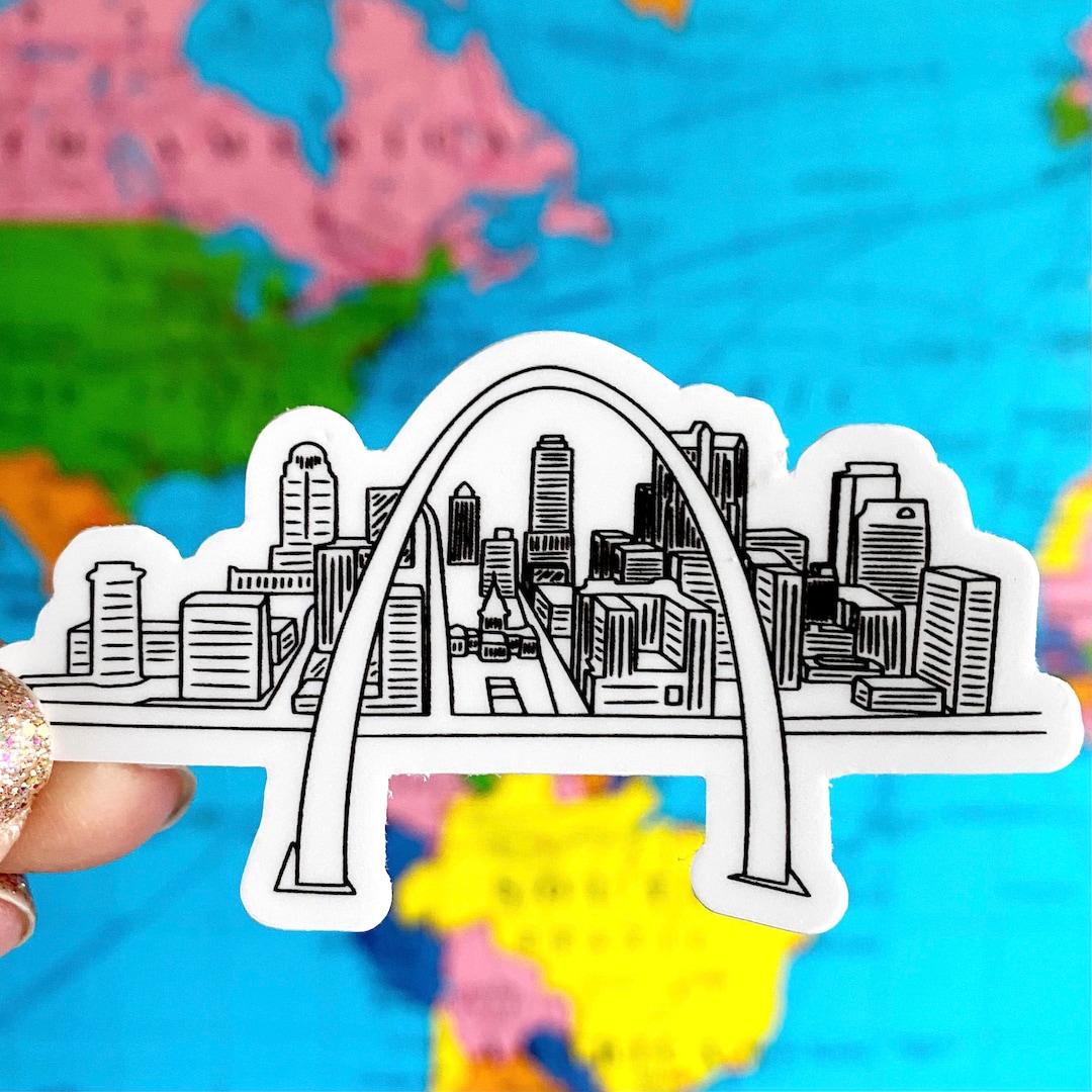 St Louis Skyline Laptop Sticker - St Louis Water Bottle Sticker - St ...