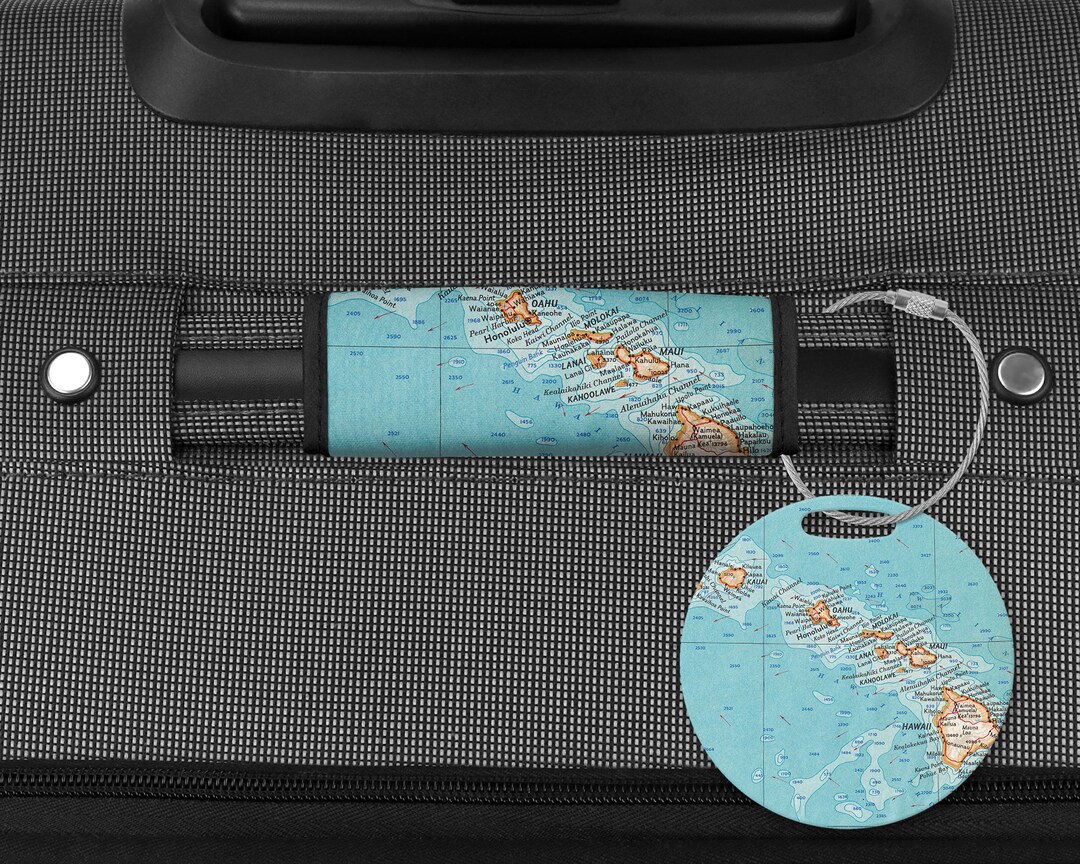 Hawaii Map Luggage Tag - Hawaii Luggage Tag - Hawaii Vacation - Hawaii ...
