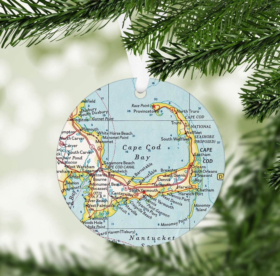 Cape Cod Map Ornament Cape Cod Ornament Cape Cod Gift Cape Cod ...