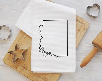 State of Arizona Tea Towel-unique Gift State Towel - Etsy