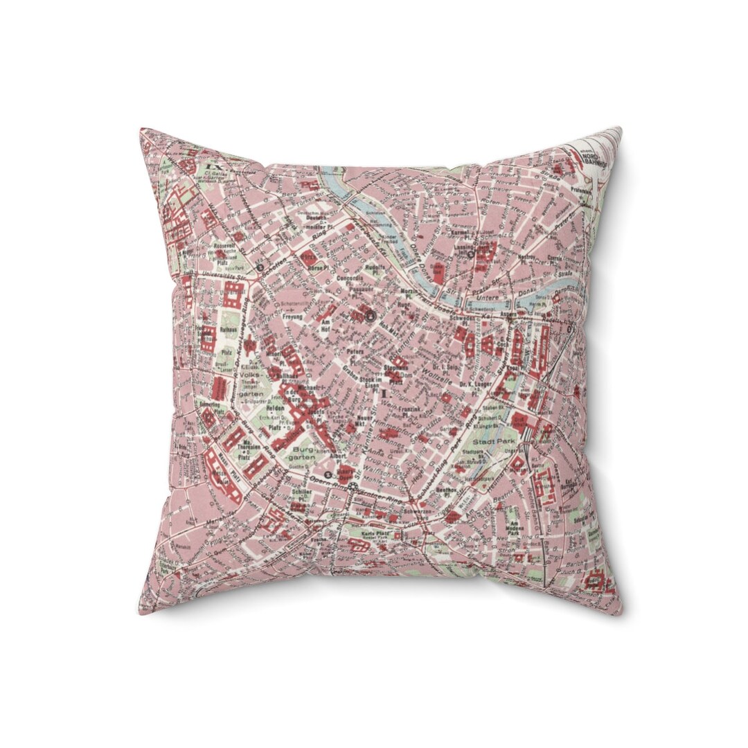 Vienna Austria Map Pillow Vienna Pillow Vienna Map Pillow Vienna Airbnb ...