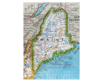 Maine Map Puzzle Maine Puzzle for Adults Maine Jigsaw Puzzle 500 Piece ...