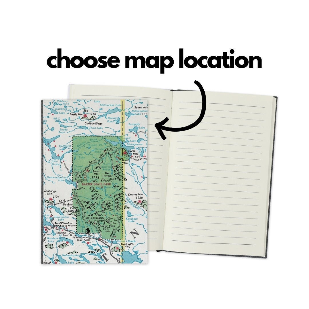 Custom Map Travel Journal - Custom Map Notebook - Custom Map Guestbook ...