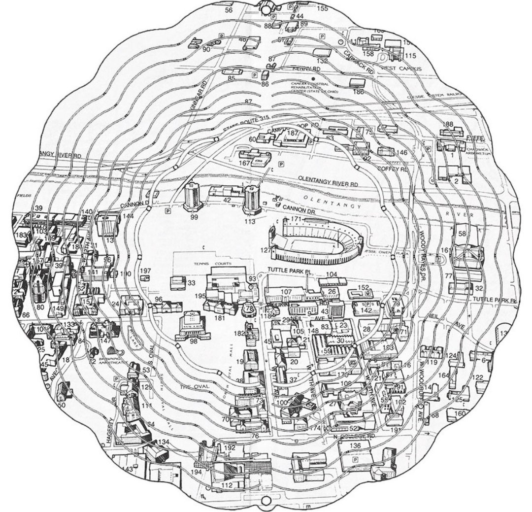 Ohio State University Map Garden Spinner Ohio State Wind - Etsy