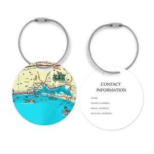 Destin Florida Map Luggage Tag Destin Airport Tag Destin Suitcase Tag ...
