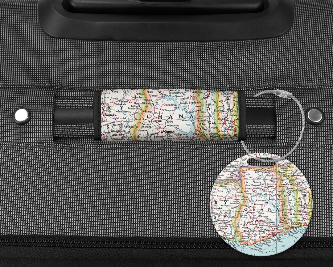 Ghana Map Luggage Tag - Ghana Luggage Tag - Ghana Trip - Ghana Suitcase ...
