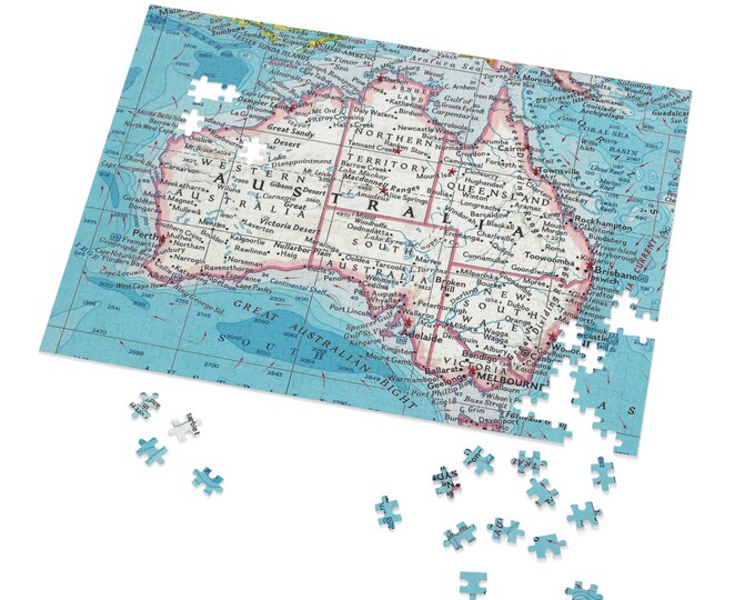 Australia Map Puzzle Map of Australia Australia Map Puzzle Gift ...