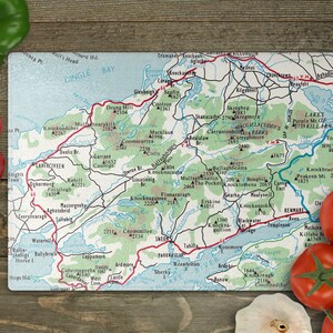 Ring of Kerry Map Cutting Board - Ireland Charcuterie Board - Ring of ...