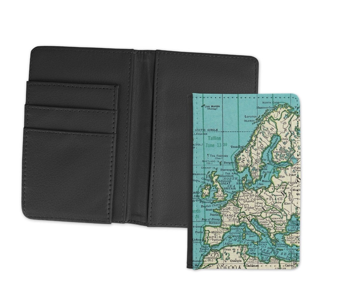 Europe Map Passport Cover Europe Passport Holder Europe Map Europe ...