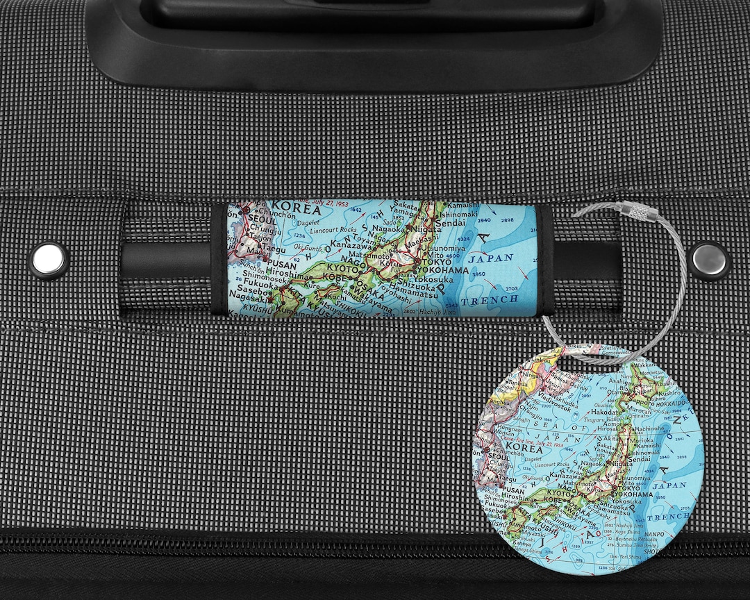 Japan Map Luggage Tag - Japan Map - Japan Airport Tag - Japan Suitcase ...