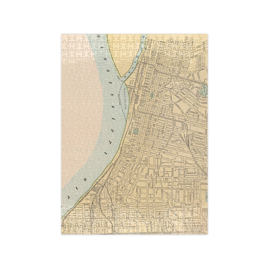 Memphis Tennessee Map Puzzle Memphis Airbnb Memphis 500 - Etsy