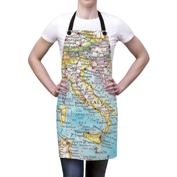 Italy Map Apron Italy Apron Italy Father's Day Gift - Etsy