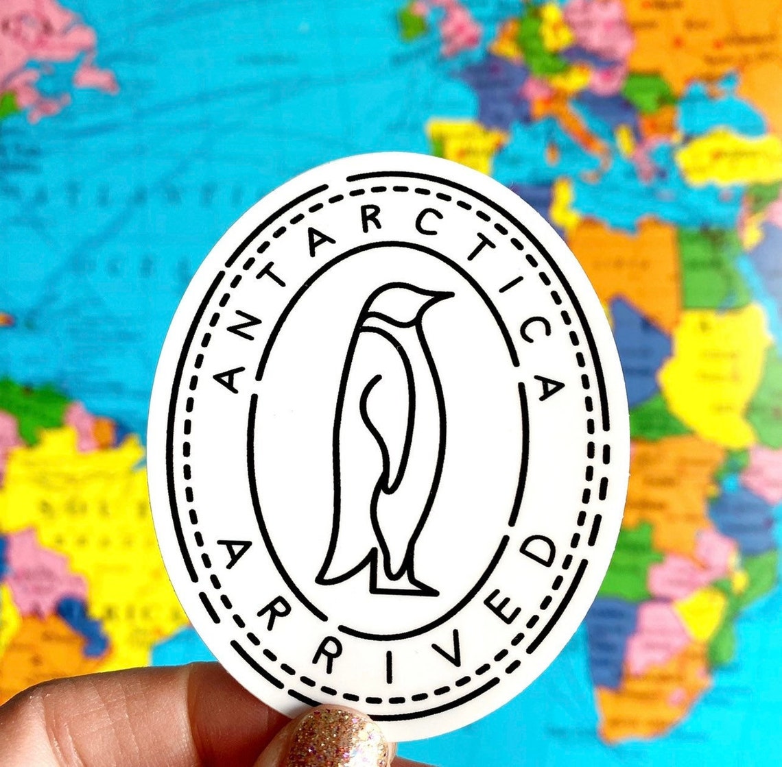 Antarctica Passport Stamp Laptop Sticker Antarctica Water - Etsy