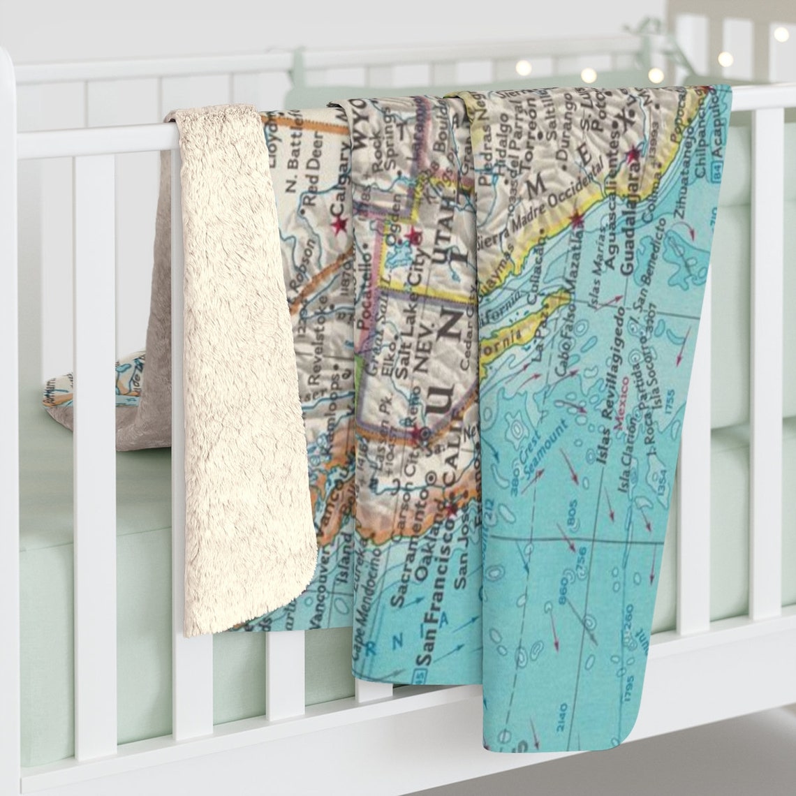 United States Map Fleece Blanket United States Map Blanket - Etsy