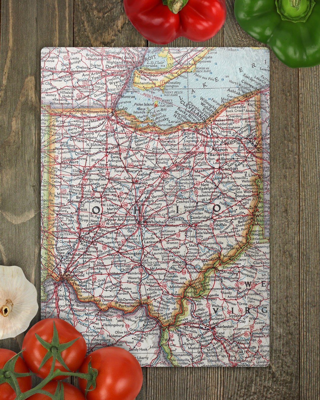 Ohio Map Cutting Board Ohio Charcuterie Board Ohio Cheese - Etsy