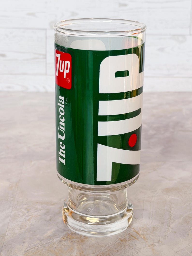 Vintage 7UP “the Uncola” Glass | 1970s Retro Soda Advertising Tumbler ...
