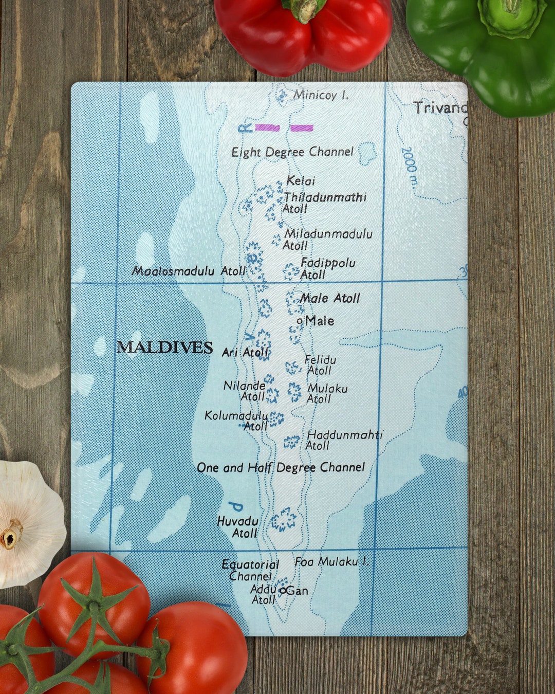 Maldives Map Cutting Board - Maldives Charcuterie Board - Maldives ...