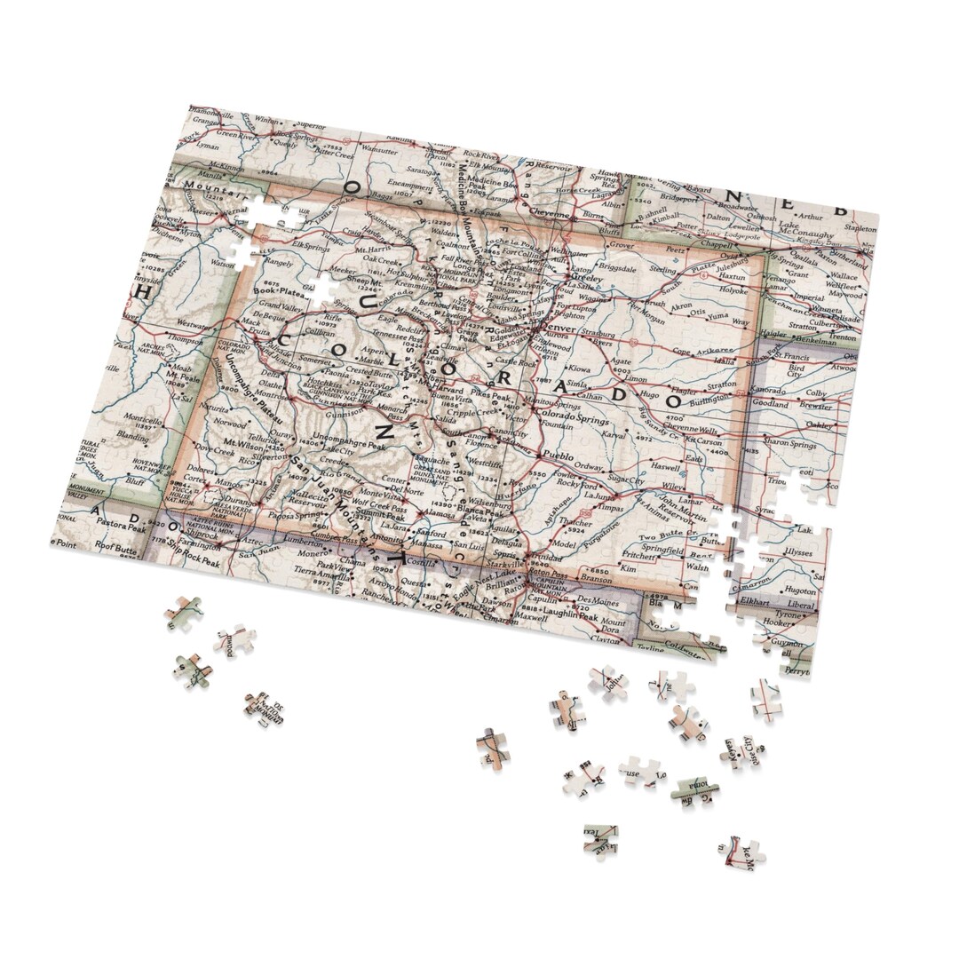 Colorado Map Puzzle - Colorado Jigsaw Puzzle - Colorado Puzzle ...