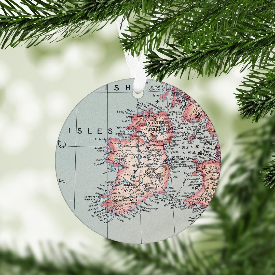Ireland Map Ornament - Ireland Trip Ornament - Ireland Christmas ...
