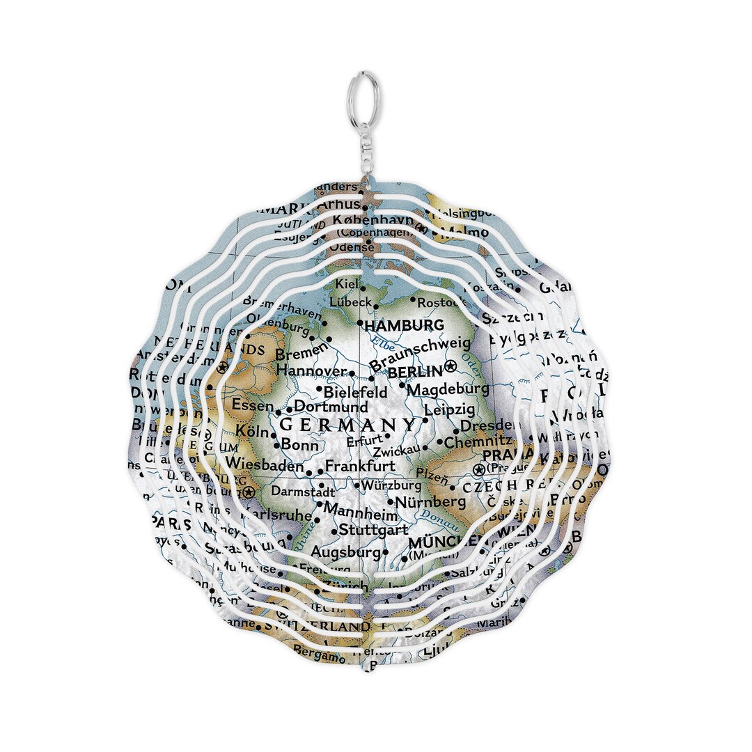 Germany Map Garden Spinner Germany Garden Decor Germany Outdoor Decor ...