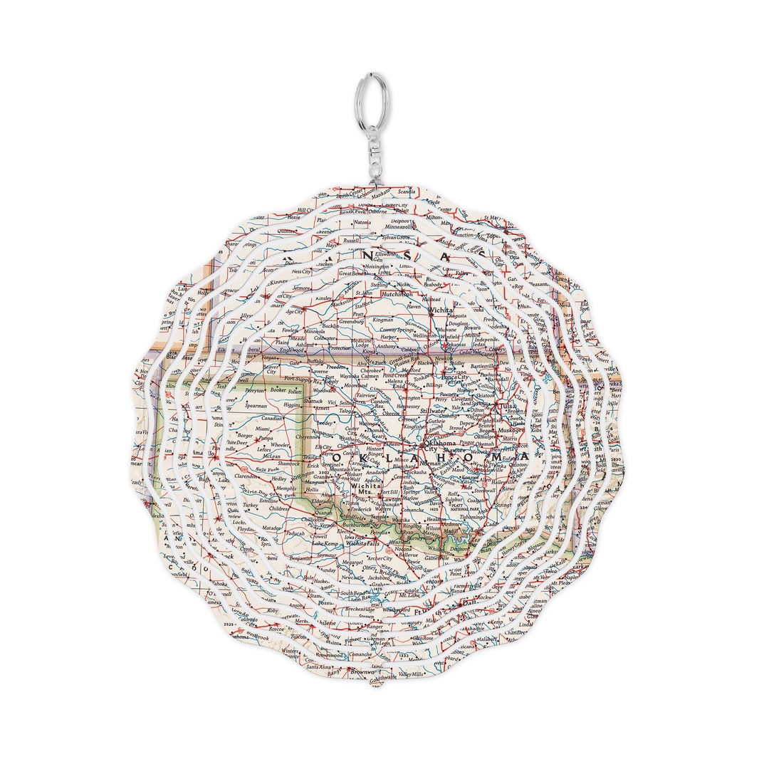 Oklahoma Map Garden Spinner Oklahoma Garden Decor Oklahoma Outdoor ...