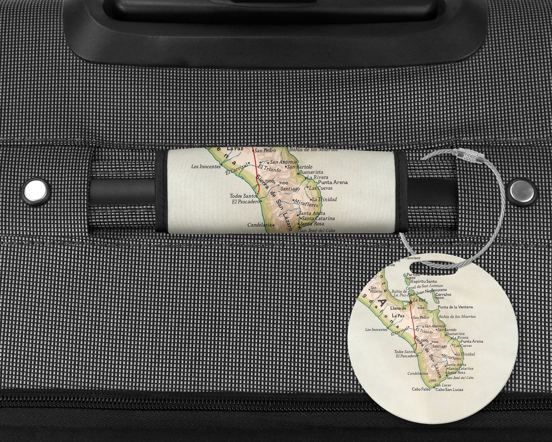 Cabo San Lucas Mexico Map Luggage Tag - Cabo San Lucas Luggage Tag ...