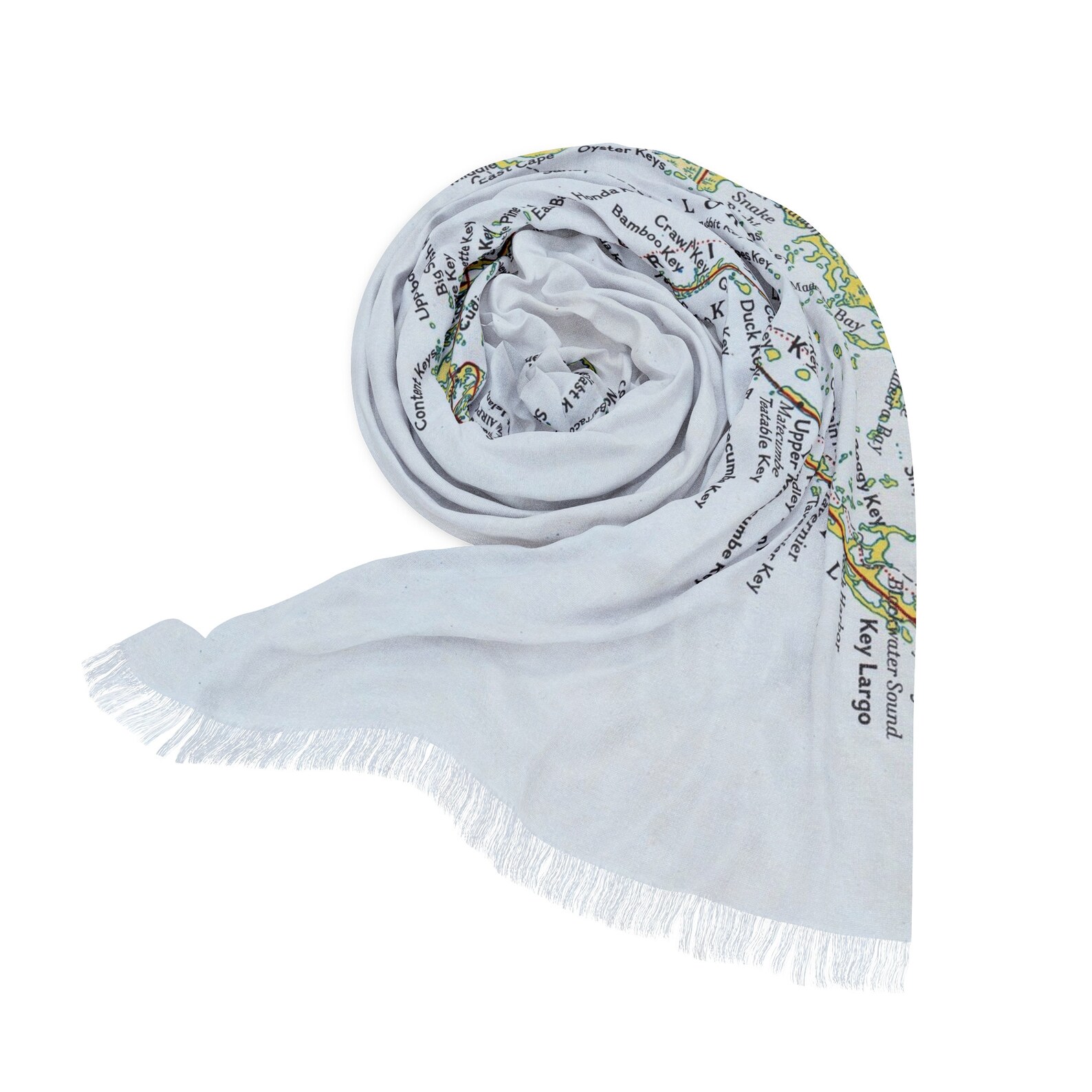 Florida Keys Map Scarf - Florida Keys Travel Wrap - Florida Keys ...