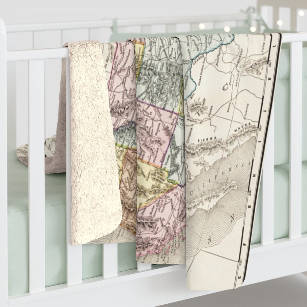 United States Map Fleece Blanket United States Map Blanket | Etsy