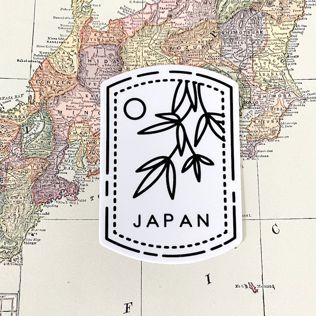 Japan Passport Stamp Laptop Sticker - Japan Water Bottle Sticker ...