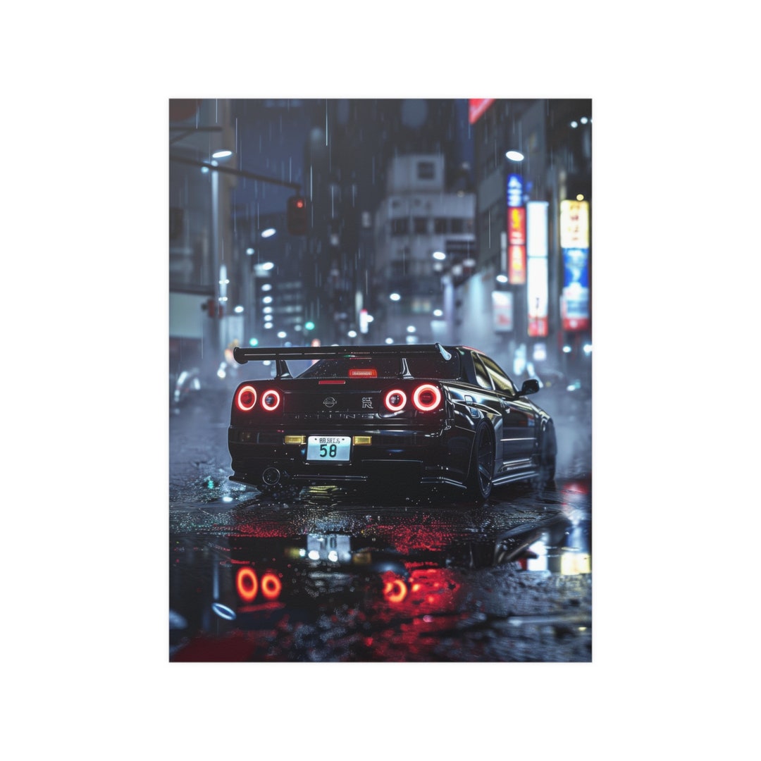 Nissan R34 Skyline GT-R Poster Nissan R34 Skyline GT-R Wall-art - Etsy