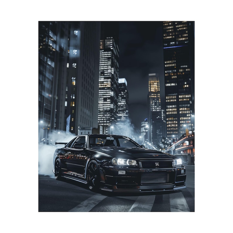 Nissan R34 Skyline GT-R Poster | Nissan R34 Skyline GT-R Wall-art (v2 ...