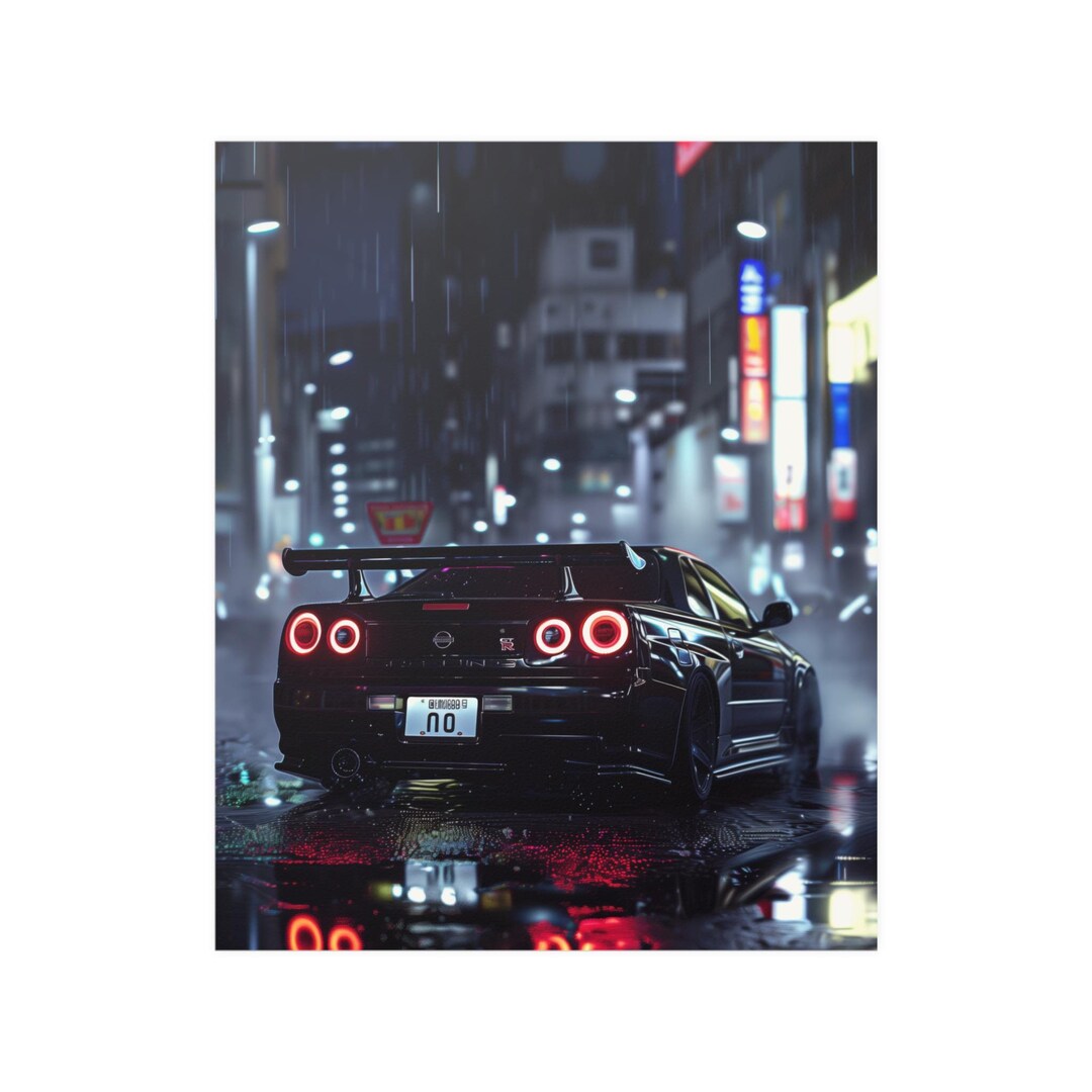 Nissan R34 Skyline GT-R Poster Nissan R34 Skyline GT-R Wall-art - Etsy