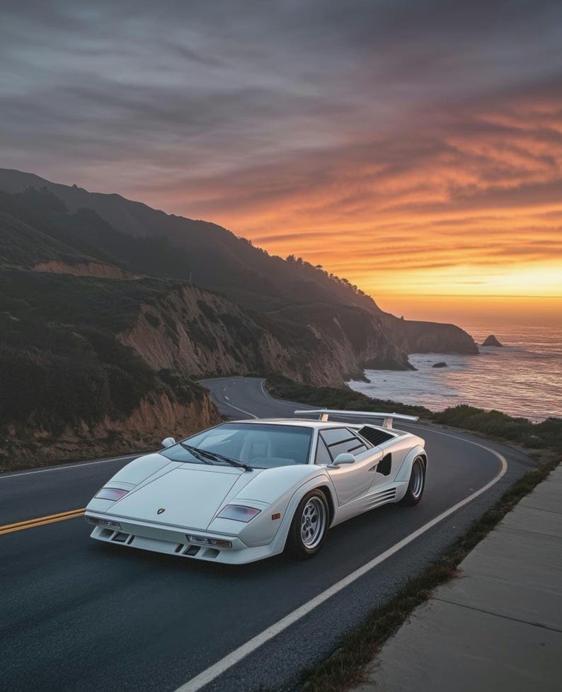 Lamborghini Countach Poster Lamborghini Countach Wall-art v2 - Etsy